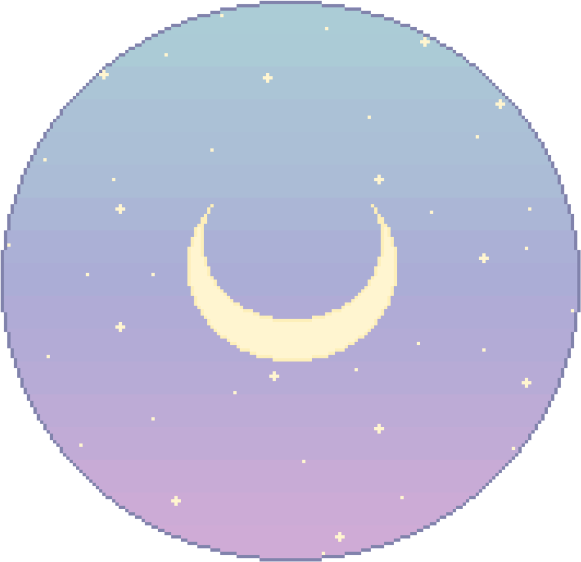 Transparent Night Sky Clipart - Pixel Art Moon Png - Full Size Clipart ...