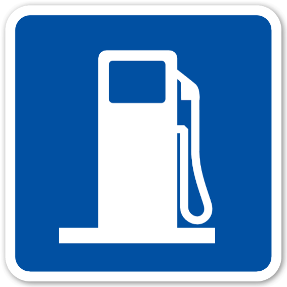 Gas Station Sticker - Gas Station Signs And Symbols Clipart - Full Size ...