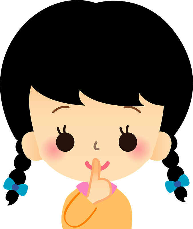 Child Girl Secret Clipart - Shhh Clipart Gif - Png Download - Full Size ...