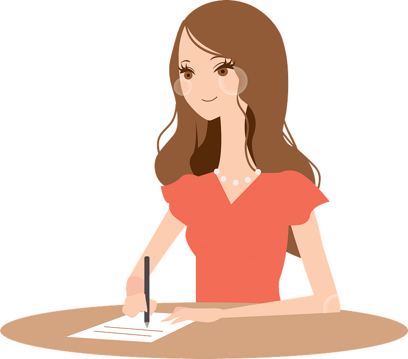 Woman Writing Letter Clipart - Woman - Png Download - Full Size Clipart ...