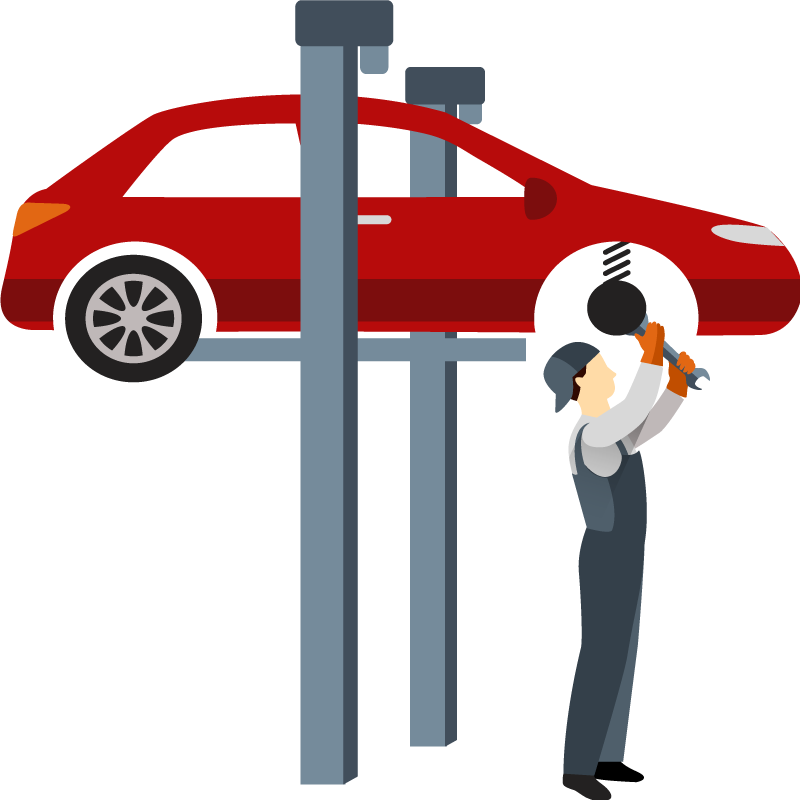 Car On A Lift Cartoon Clipart - Full Size Clipart (#5635050) - PinClipart