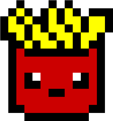 French Fries - Pixel Art French Fries Clipart - Full Size Clipart ...