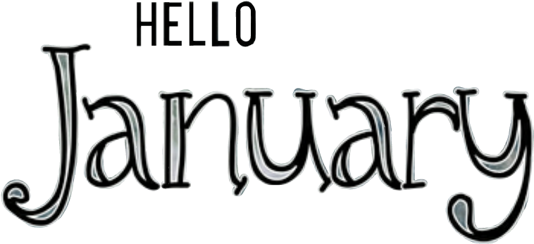 #hellojanuary #january #enero #sticker - January Calligraphy Png ...