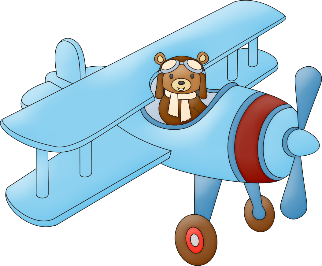 Bear Fliying Clip Art - Teddy Bear Airplane Clipart - Png Download ...
