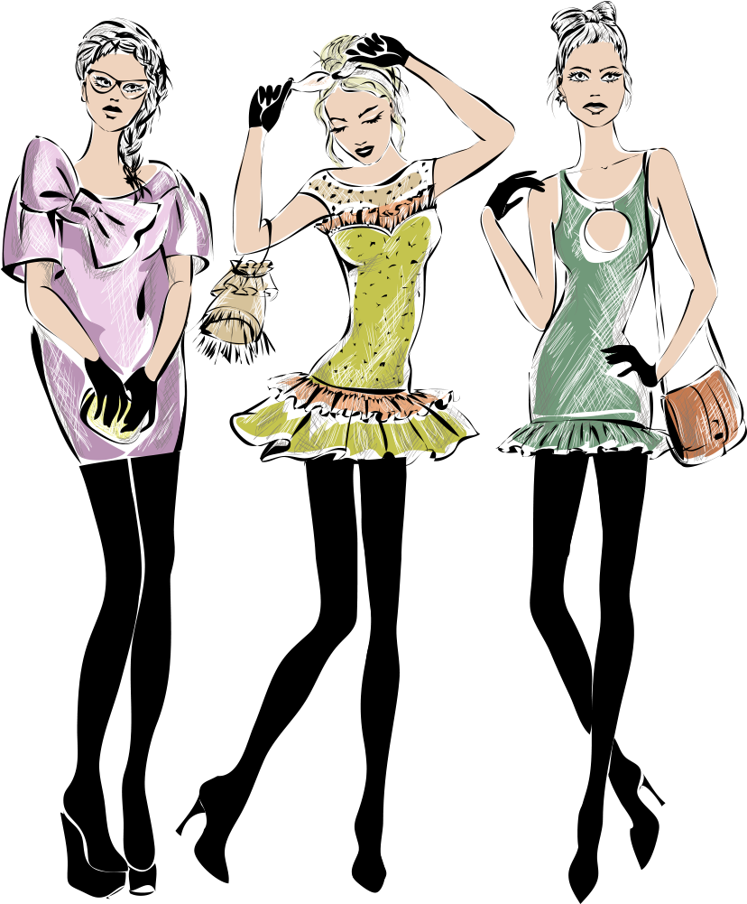 Fashion Show Fashion Model Illustration - Cartoon Fashion Model Png ...
