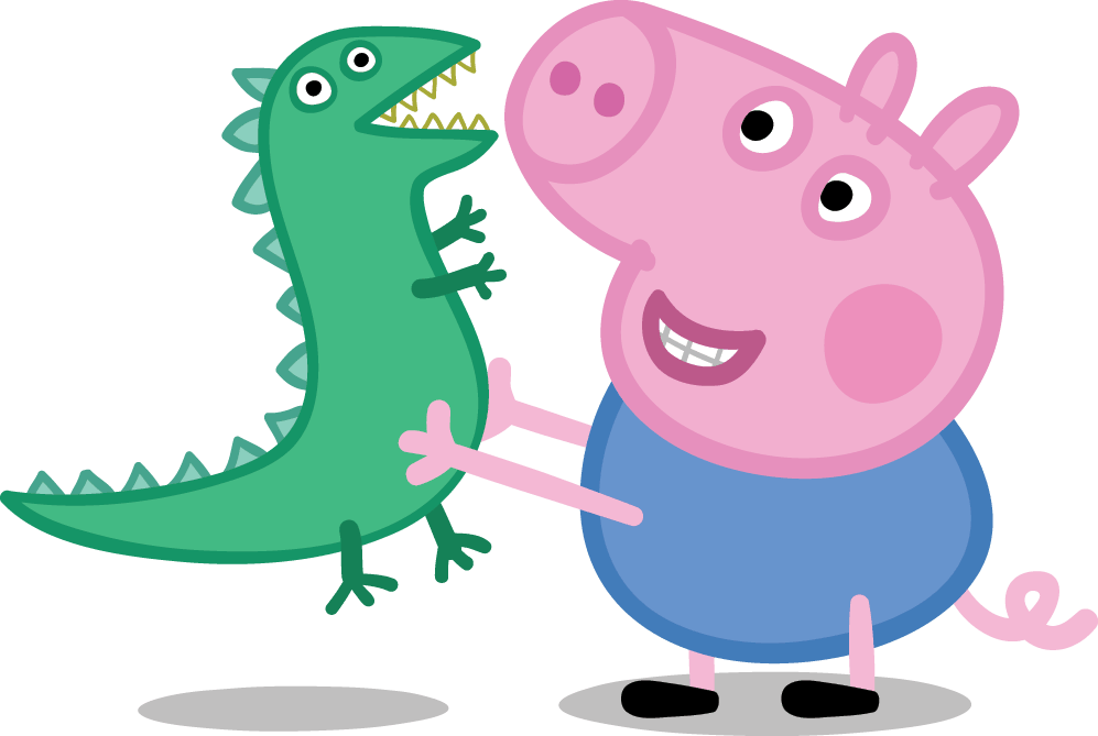 Peppa Pig s Brother George Playing George And Mr Dinosaur Clipart