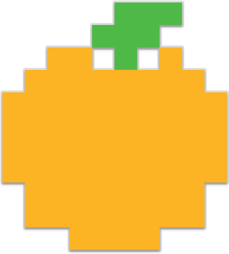 Download Pacman Clipart 8 Bit - Orange Pac Man Fruit - Png Download ...