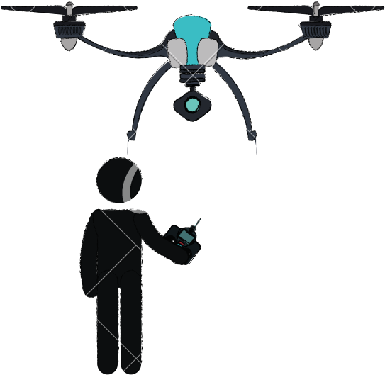 Download Drone Clipart Flying - Icon Person Using Drone - Png Download ...