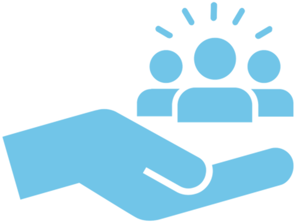 An Open Hand Holding Three People - Inclusion Icons Clipart - Full Size ...