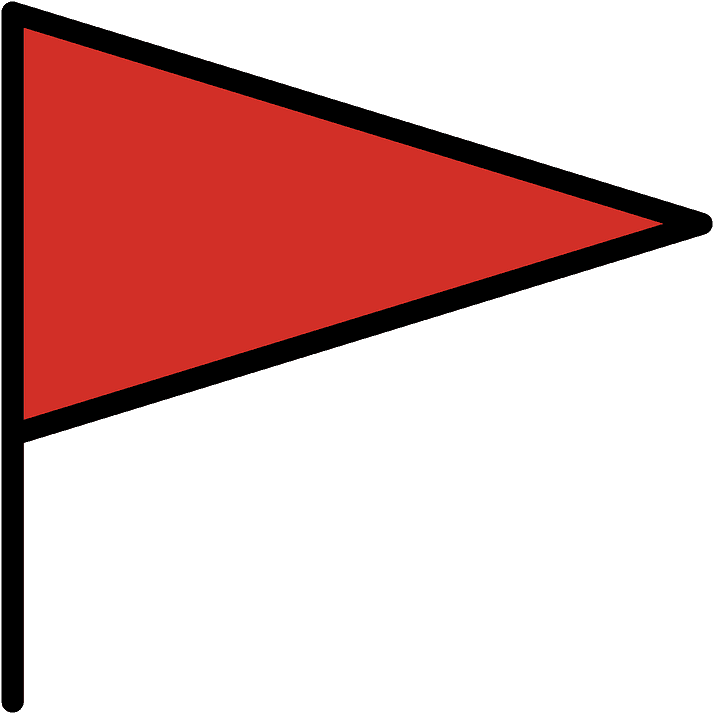 Triangular Flag Emoji Clipart - Sign - Png Download - Full Size Clipart ...