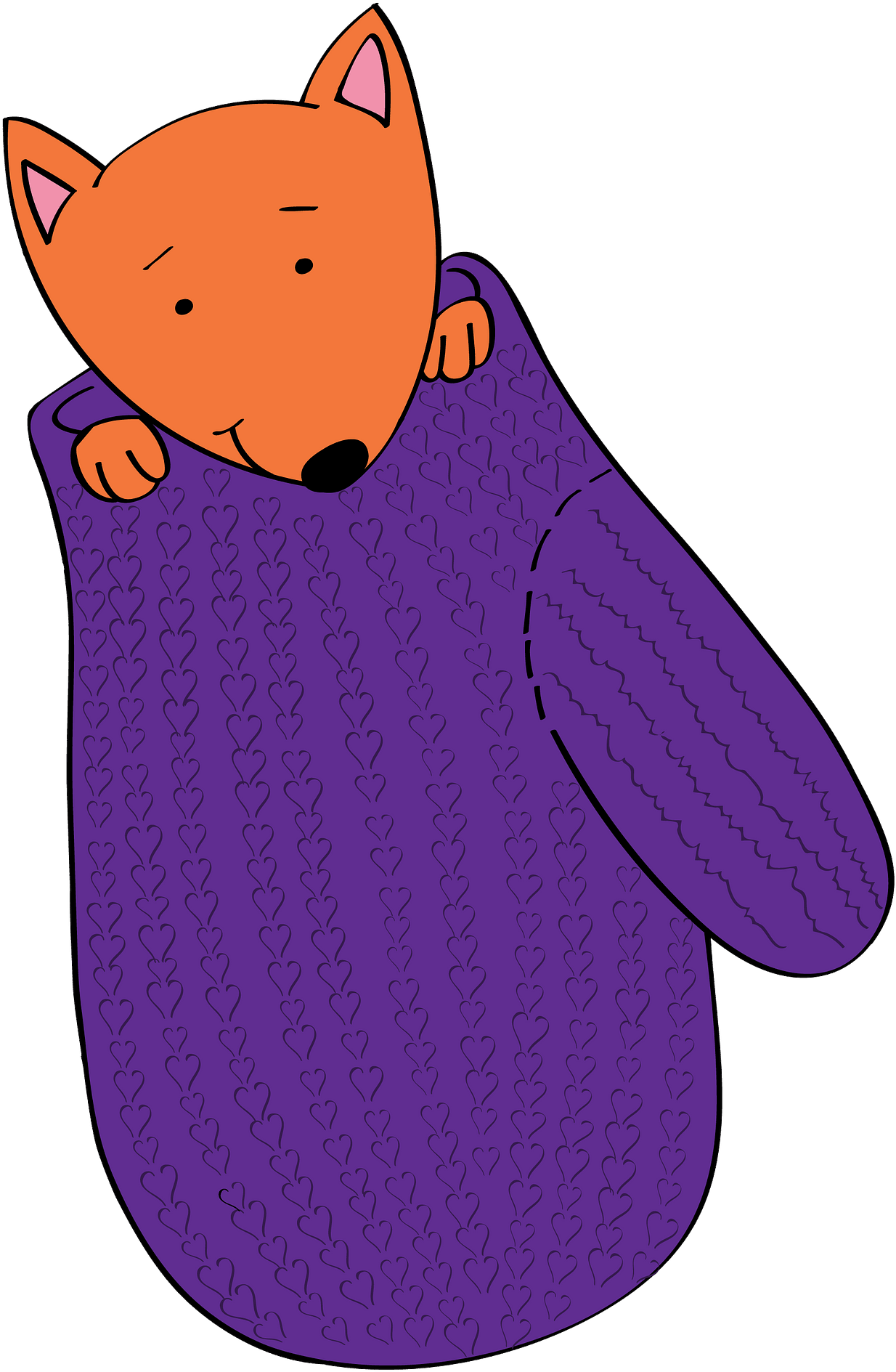 Fox In A Mitten Clipart - Cartoon - Png Download - Full Size Clipart ...