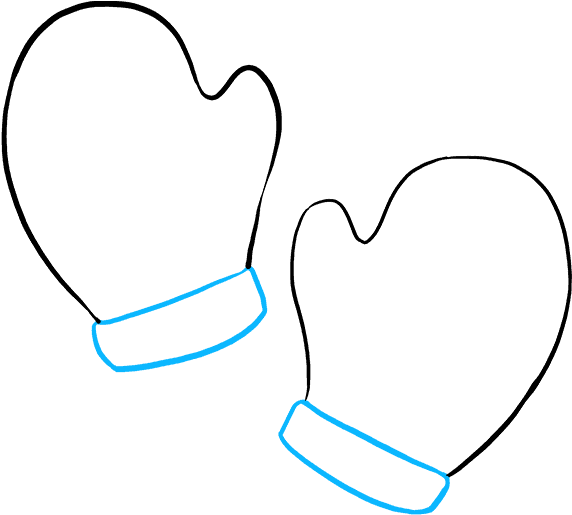 Download How To Draw Mittens - Draw Mittens Step By Step Clipart ...