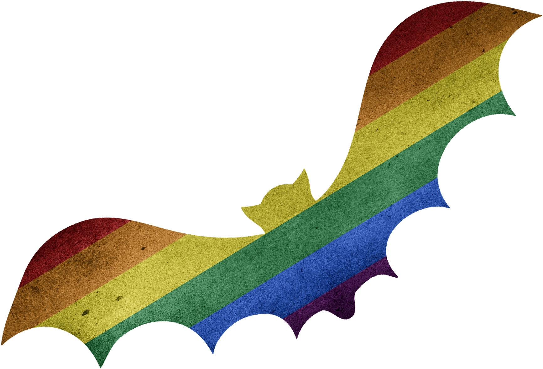 Rainbow Bat Clipart - Full Size Clipart (#5652977) - PinClipart