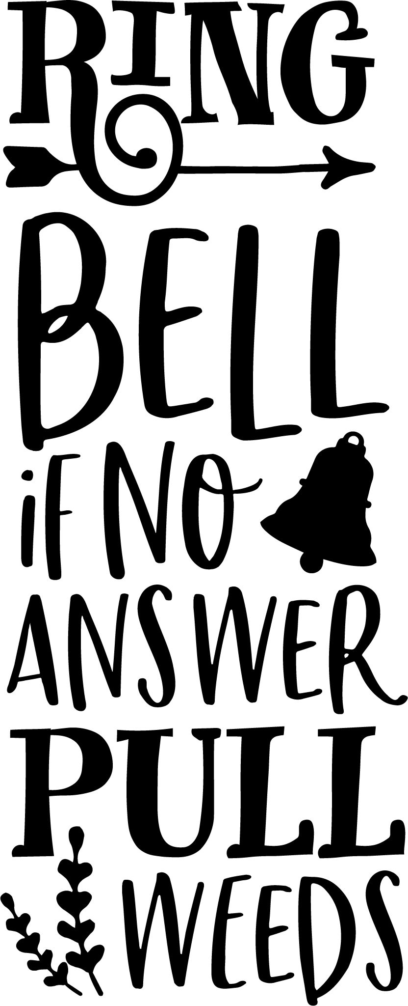 Ring Bell, Pull Weeds Wood Art Clipart - Full Size Clipart (#5653103 ...