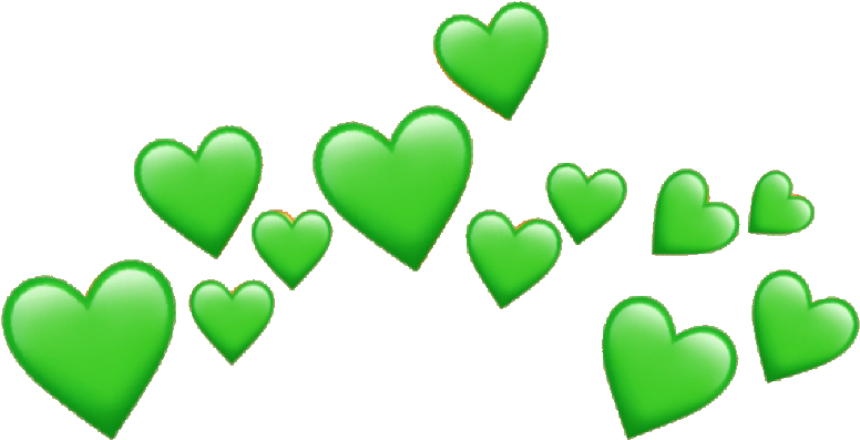 Transparent Green Heart Png - Green Heart Crown Png Clipart - Full Size ...