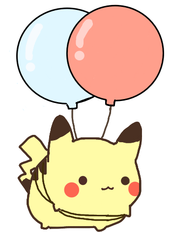 Download Cute Pikachu Clipart - Pikachu Floating With Balloons - Png ...
