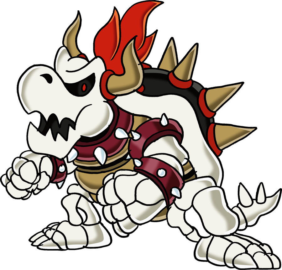 Dry Bowser - Bowser Super Mario Drawing Clipart - Full Size Clipart ...