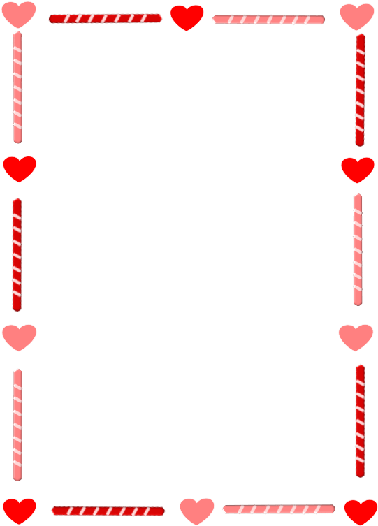Valentine Candy Border Clipart - Valentines Day Border Clip Art - Png ...