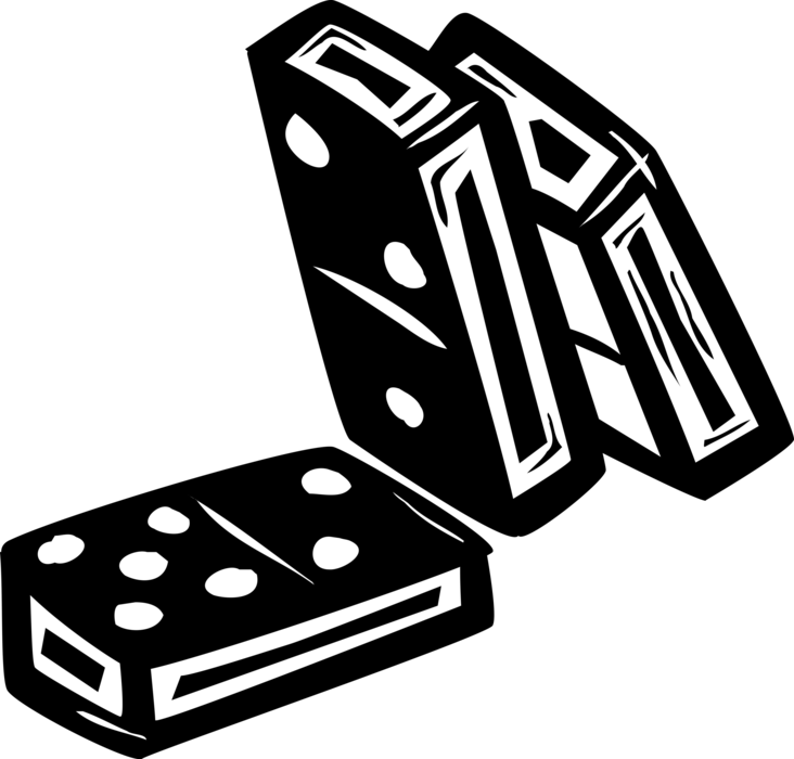 Vector Illustration Of Dominoes Dominos Game Played - Dominoes Vector ...