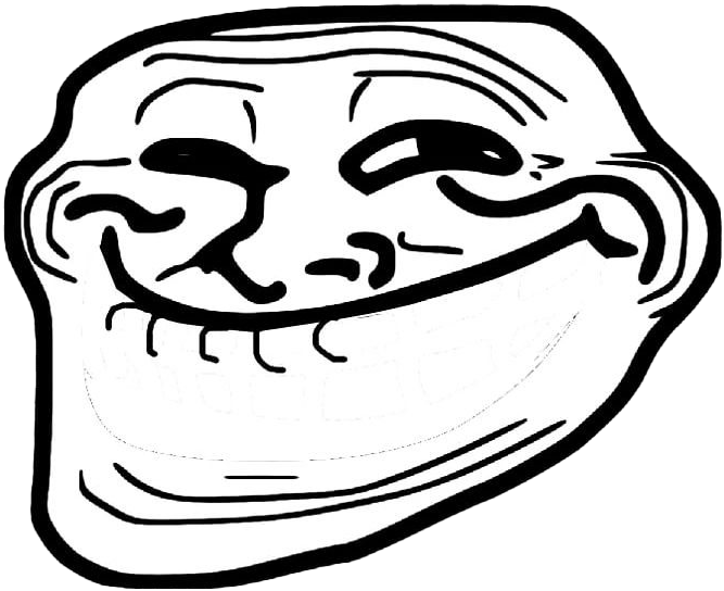 Trollface Meme Png Clipart - Transparent Background Meme Faces - Full ...
