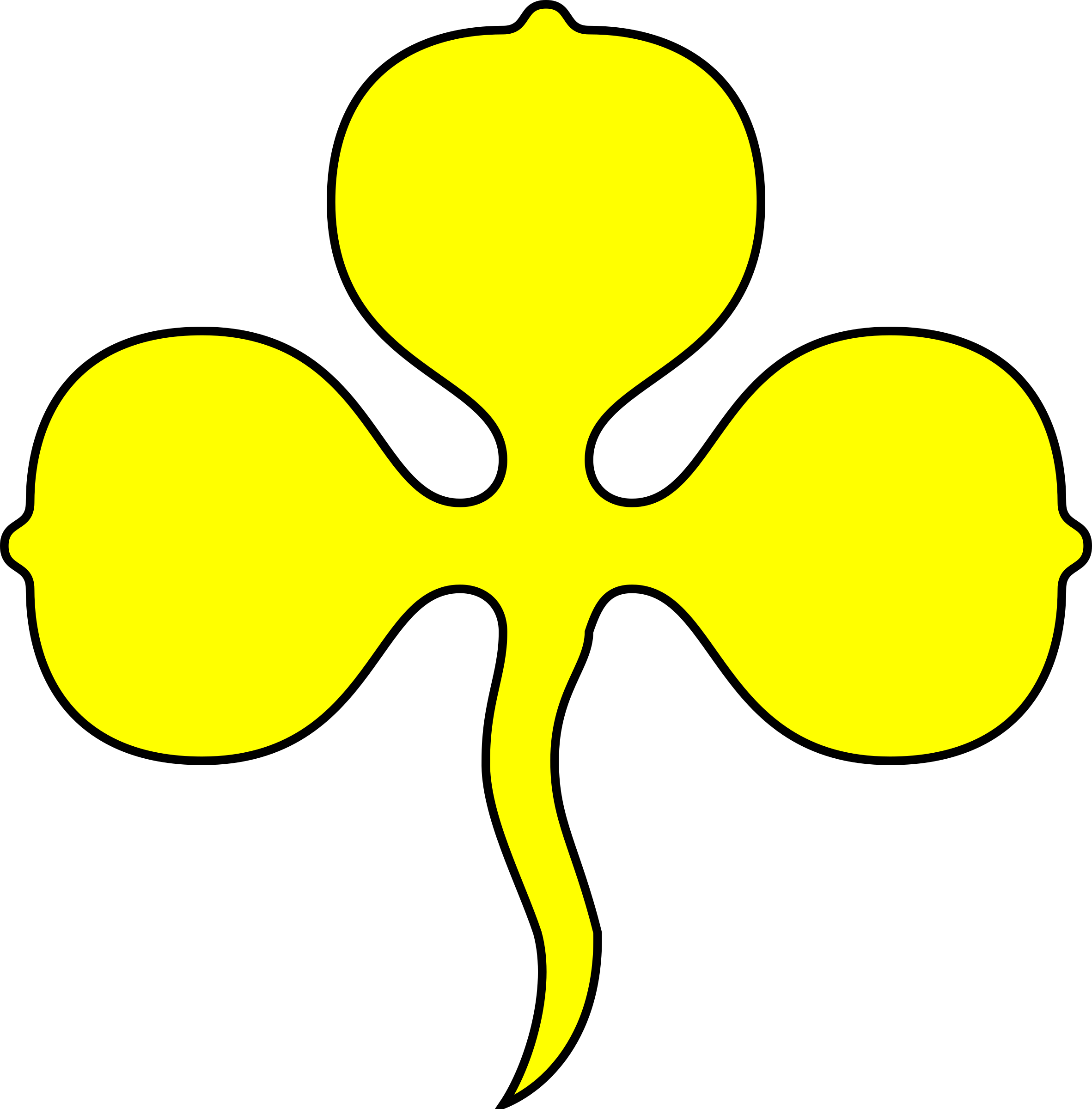 Heraldic, Heraldry, Trefoil - Trefoil Slipped Clipart - Full Size ...