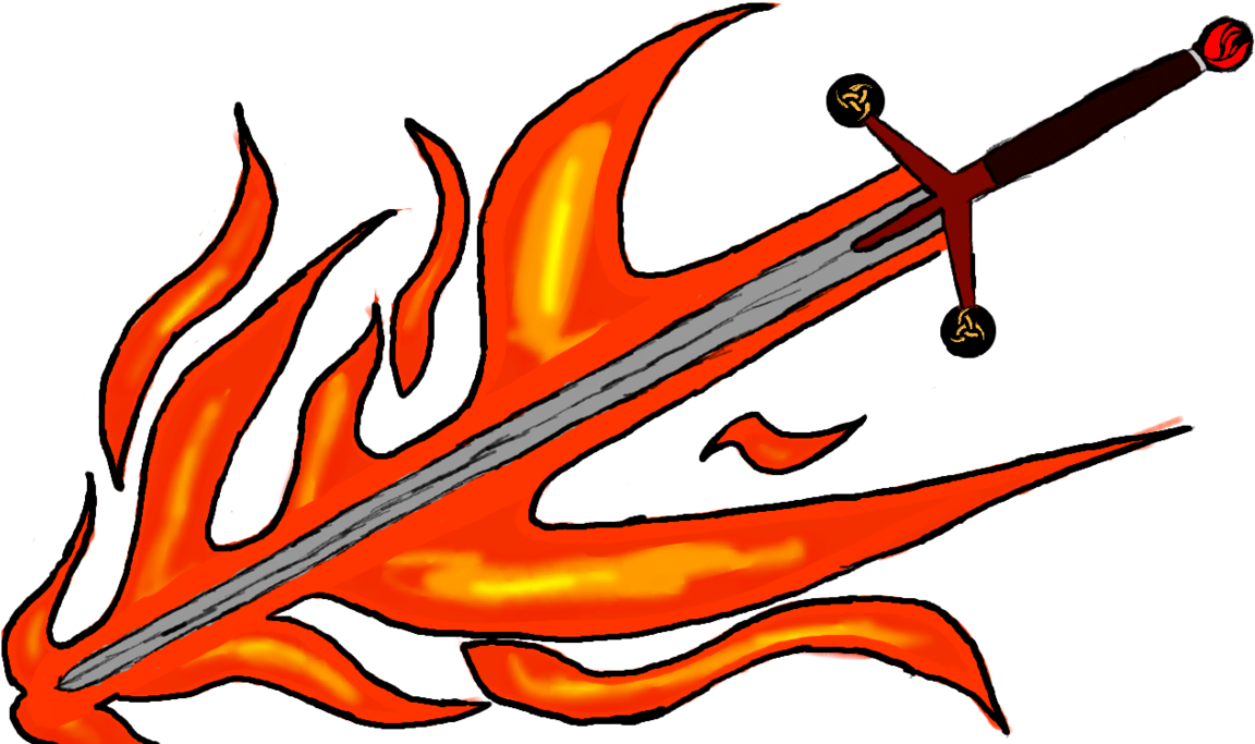 Download Clipart Fire Sword - Flaming Sword Clip Art - Png Download ...