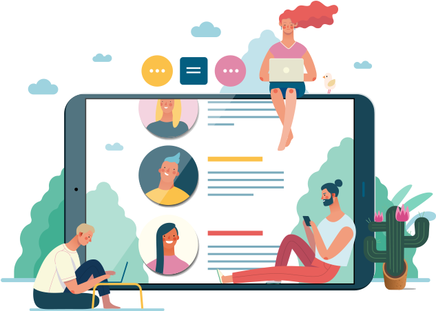 Social Media Illustration Png Clipart - Full Size Clipart (#5670745 ...