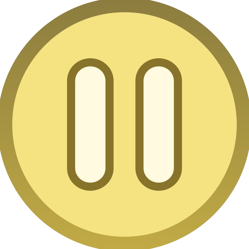 Gold Brown Plain Pause Button Icon Svg Clip Arts - Elefant - Png ...