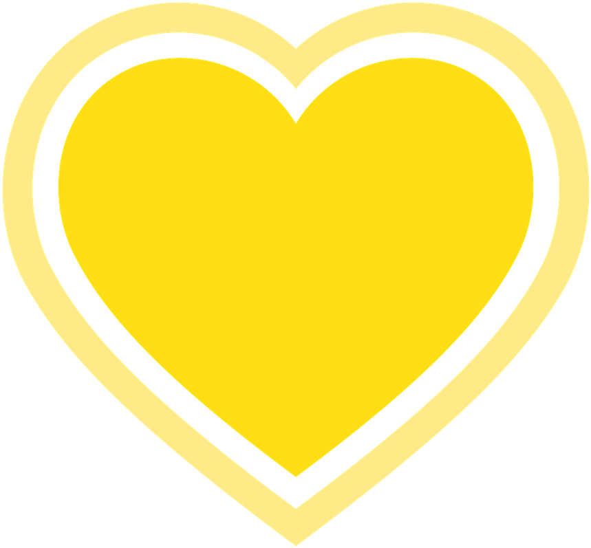 Download Heart Clipart Yellow - Png Download (#5672314) - PinClipart