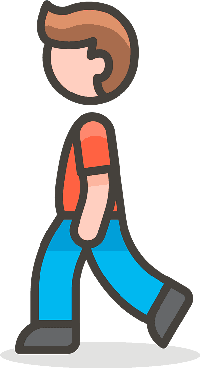 Man Walking Emoji Clipart - Walking Emoji - Png Download - Full Size ...