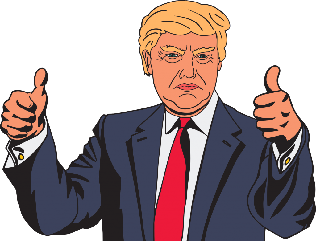 Donald Trump Thumbs Up Cartoon Clipart - Full Size Clipart (#5676657 ...