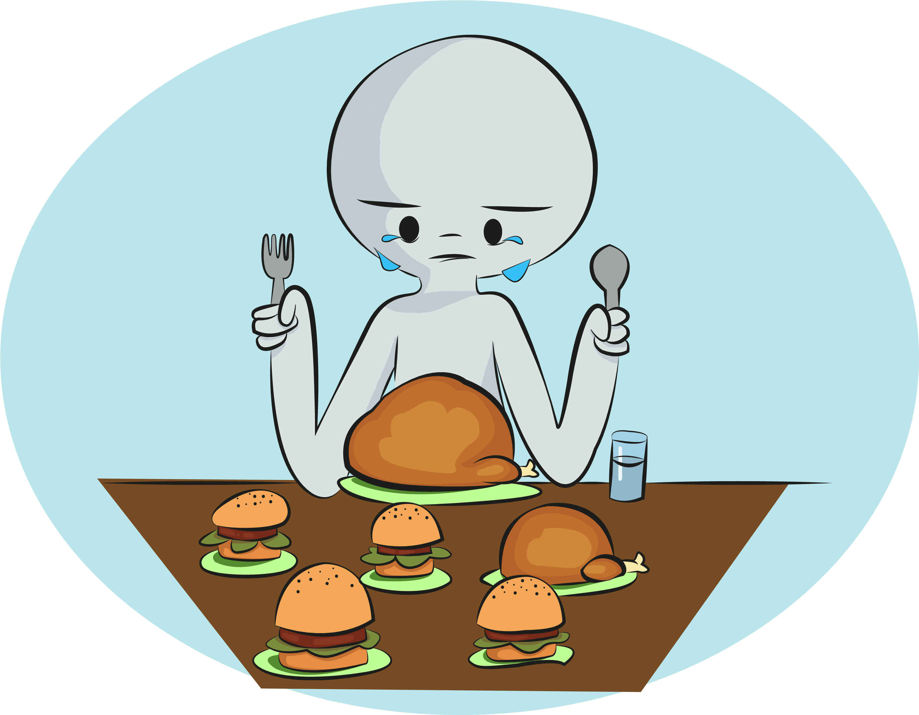 Binge Eating Disorder Cartoon Clipart - Full Size Clipart (#5679452 ...