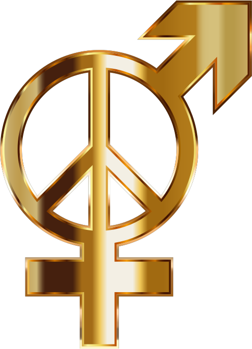 Gold Gender Peace No Background - Gold Gender Symbols Transparent ...
