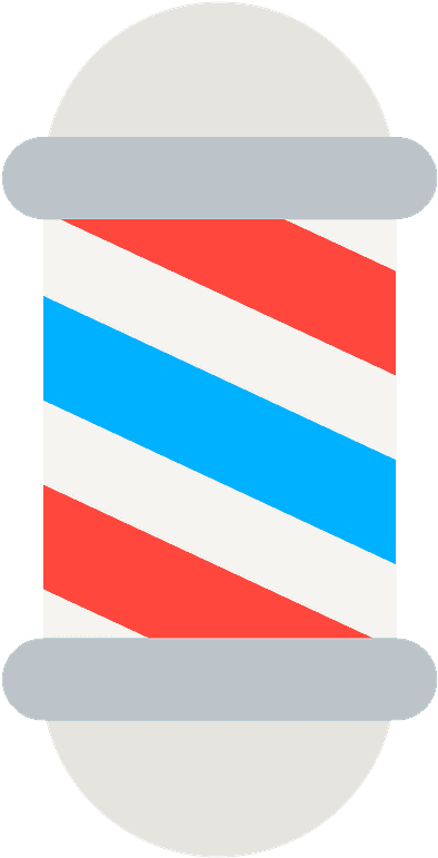 Barber Pole Emoji Clipart - Simbolo De Barberia Png Transparent Png ...
