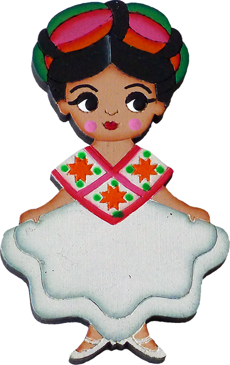 Huasteca Traditional Dress Magnet - Huasteca Dibujo Clipart - Full Size ...