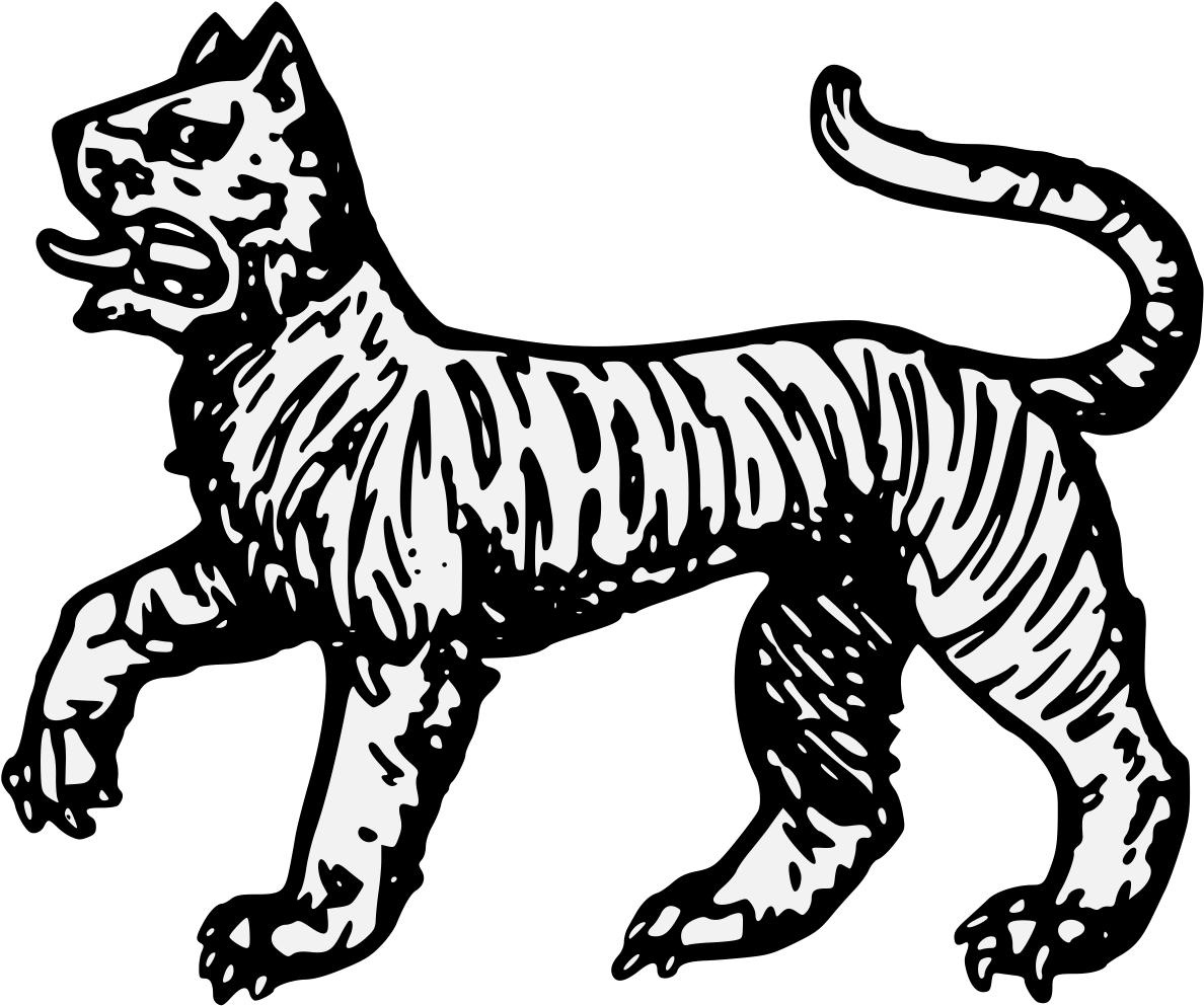 Heraldic Tiger Clipart - Full Size Clipart (#5684510) - PinClipart