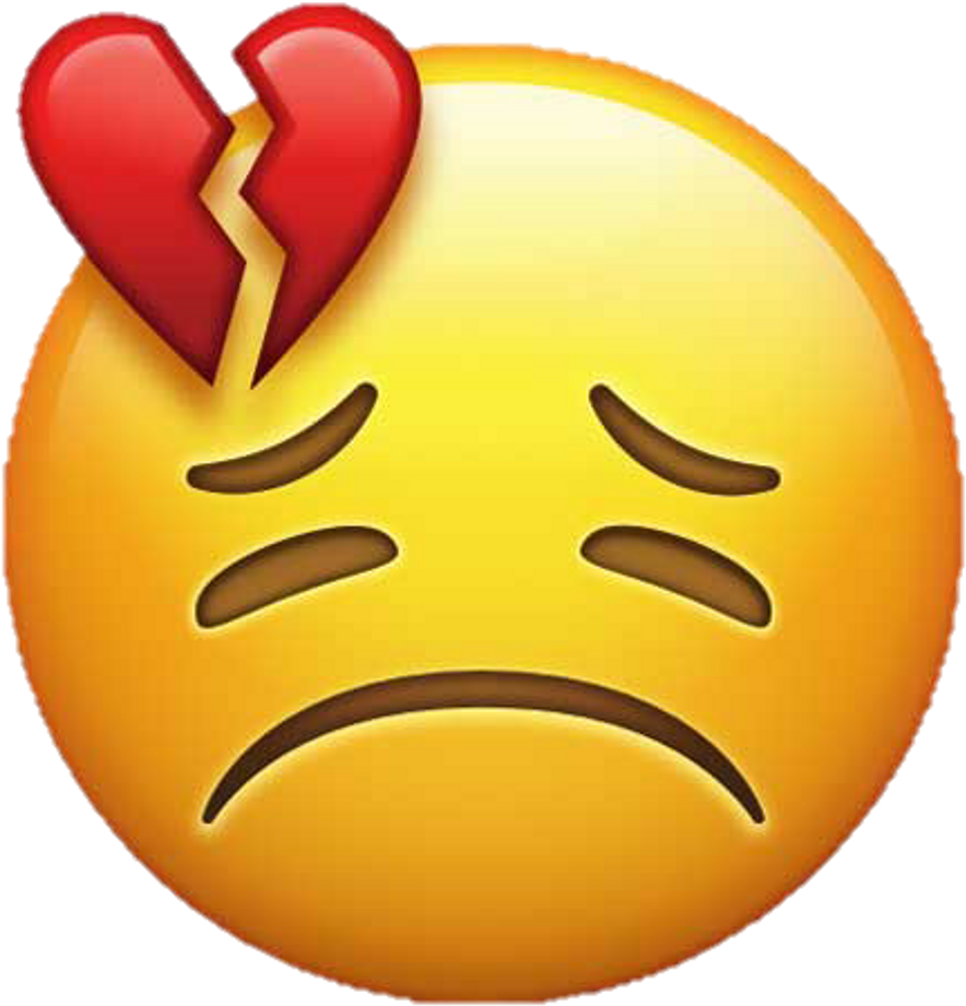 Download Emoji Broken Heart Love Smiley - Sad Love Broken Heart Clipart ...