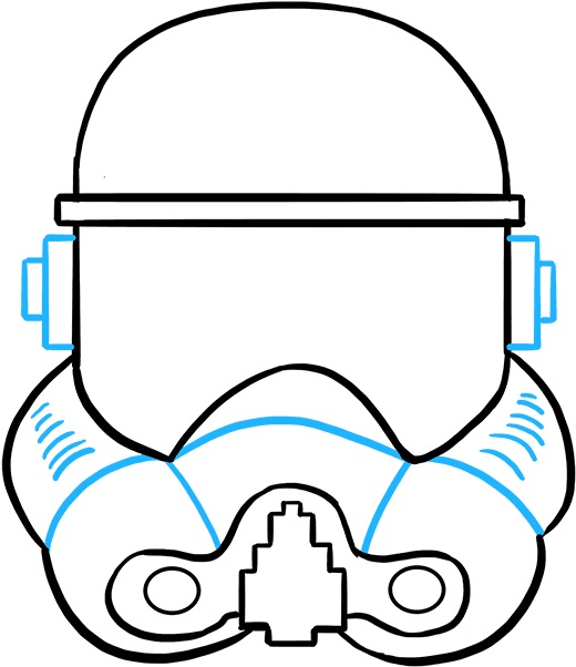 How To Draw A Stormtrooper Helmet Really Easy Drawing - Storm Trooper X ...