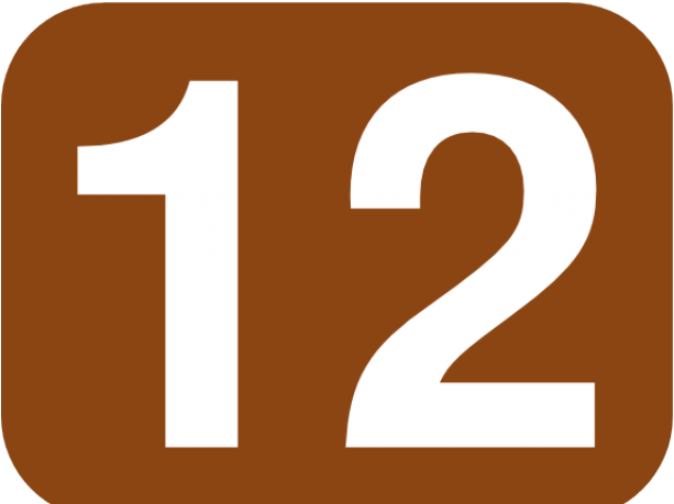 Number 12 Clip Art - Png Download - Full Size Clipart (#5698000 ...