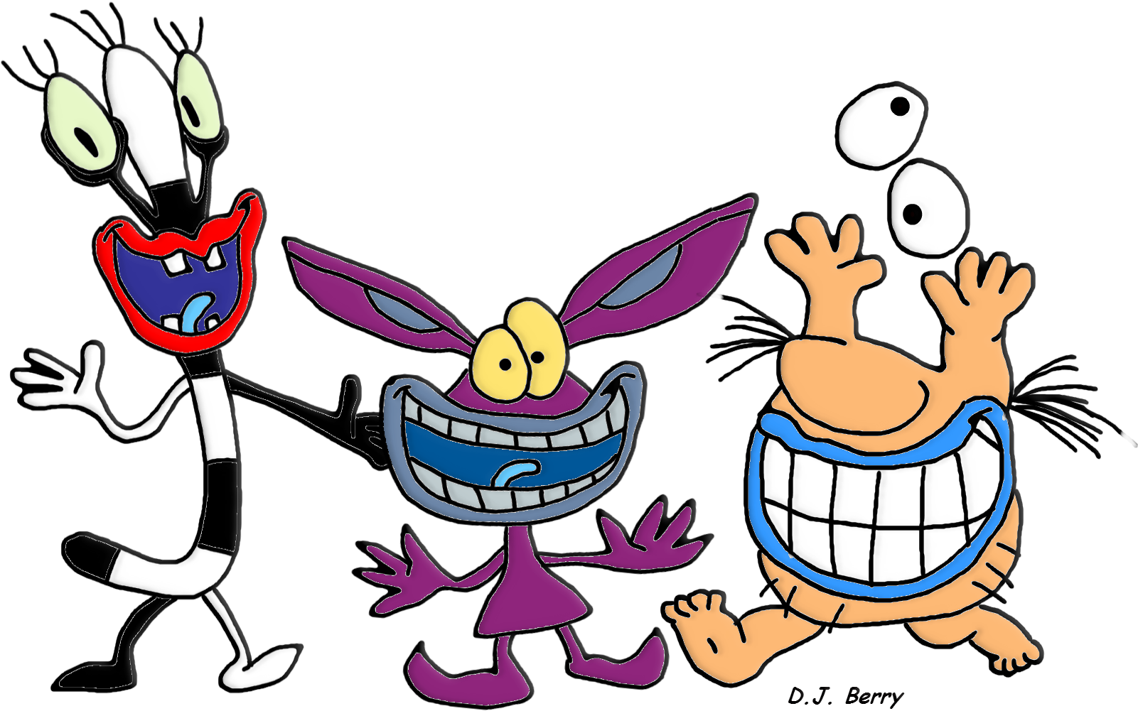 Oblina, Ickis, And Krumm - Cartoon Clipart - Full Size Clipart ...