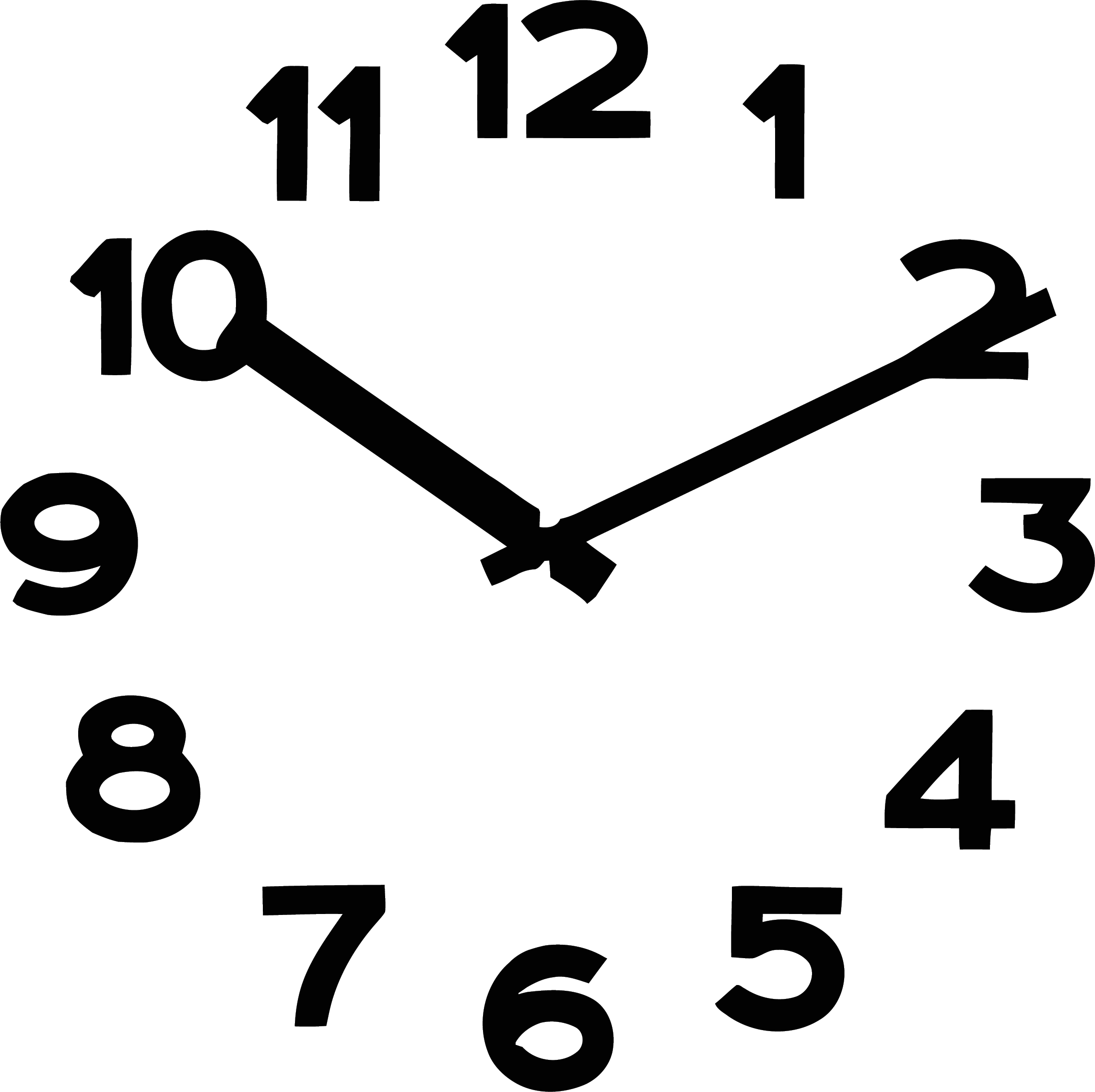 Png Clock Numbers Transparent Clipart - Full Size Clipart (#5700106 ...