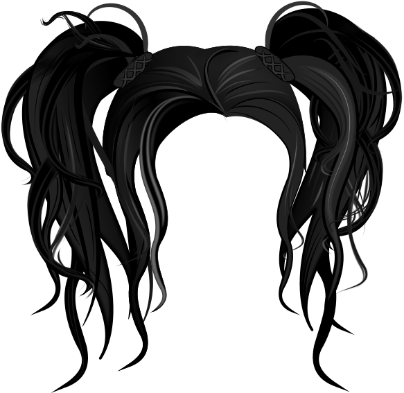 Transparent Hair Clipart Transparent - Black Hair Drawing Transparent ...