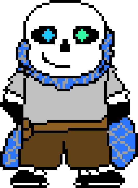 Sans Head Pixel Art Clipart - Full Size Clipart (#5703547) - PinClipart