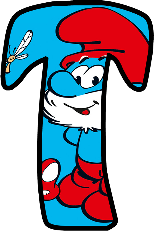 Smurf Alphabet Letters Clipart - Full Size Clipart (#5708382) - PinClipart