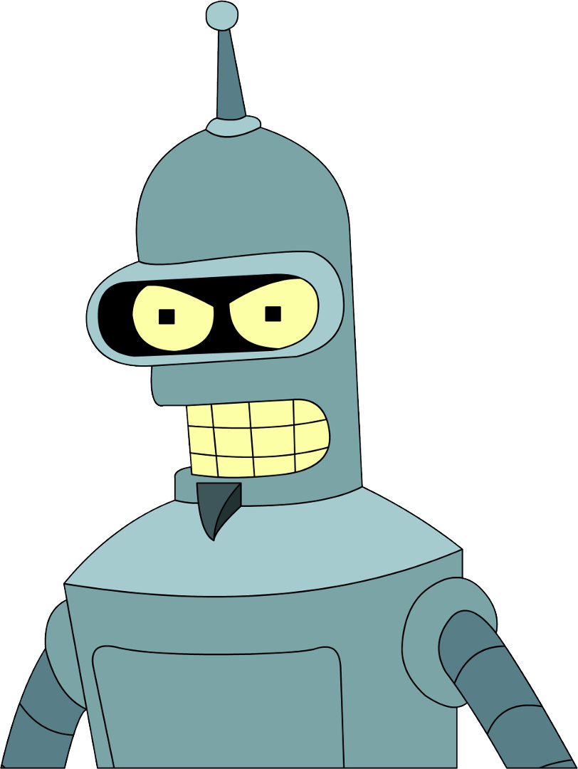 Futurama Bender Png - Bender With A Beard Clipart - Full Size Clipart ...