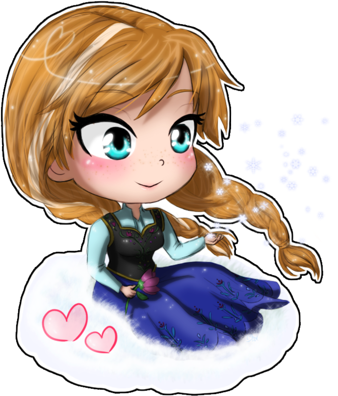 Young Clipart Frozen Anna - Drawing Disney Princess Cartoon - Png ...