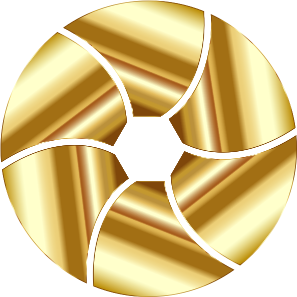 Gold Shutter Icon - Camera Logo Png Gold Clipart - Full Size Clipart ...