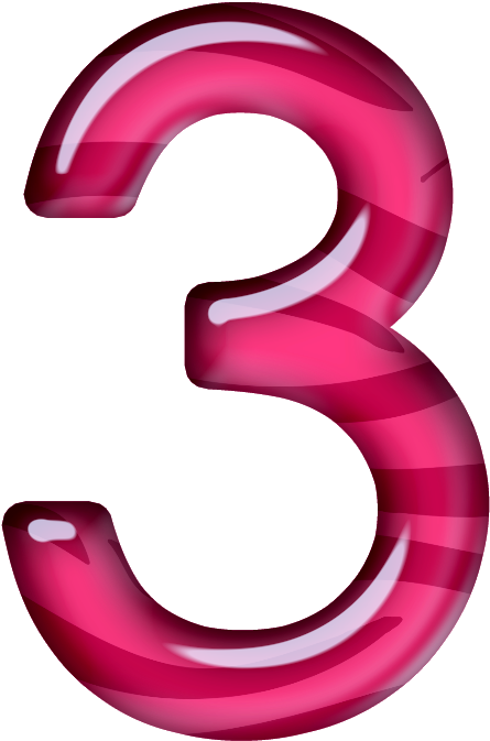 Numero 3 Fucsia Clipart - Full Size Clipart (#5711408) - PinClipart