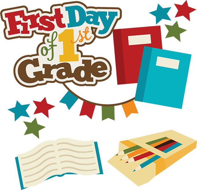 First Day Of 1st Grade Clipart - First Day Of First Grade School ...