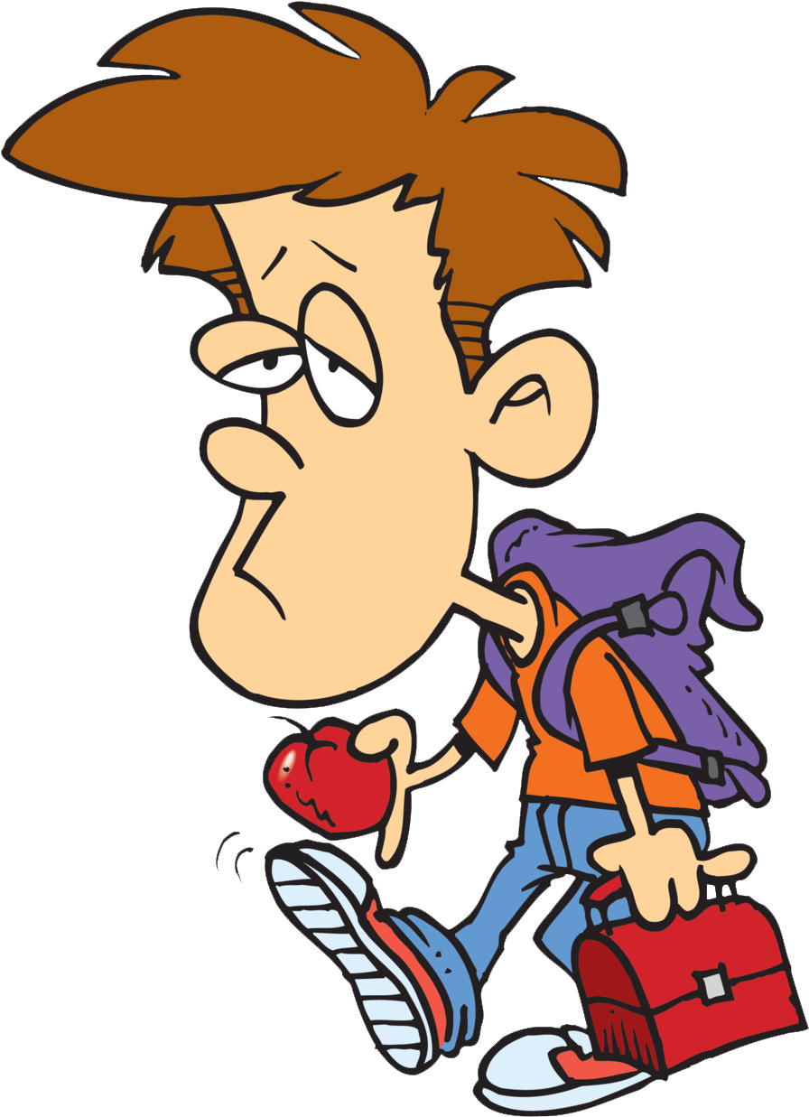 Tired Clipart Images - Person Going To School Clipart - Png Download ...